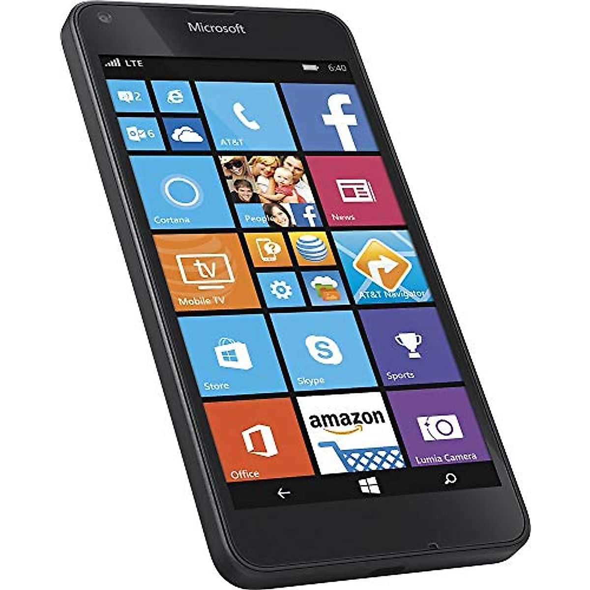 Lumia 640 4G LTE Smartphone, 6764A with 8GB Memory Cell GoPhone - Black - Compatible with Microsoft Nokia 8.1 Phones -Carrier Locked to AT&T Wireless
