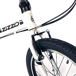 ZiZZO Campo 20 inch Folding Bike with 7-Speed, Adjustable Stem, Light Weight Frame (White)