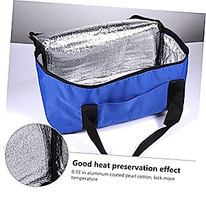 CANIGHT Insulated Bag Food Coffee Container Foldable Picnic Basket Foldable Basket Insulation Thermal Bag Lunch Insulated Basket Insulated Shopping Bags Pizza Bag Cake Containers Blue