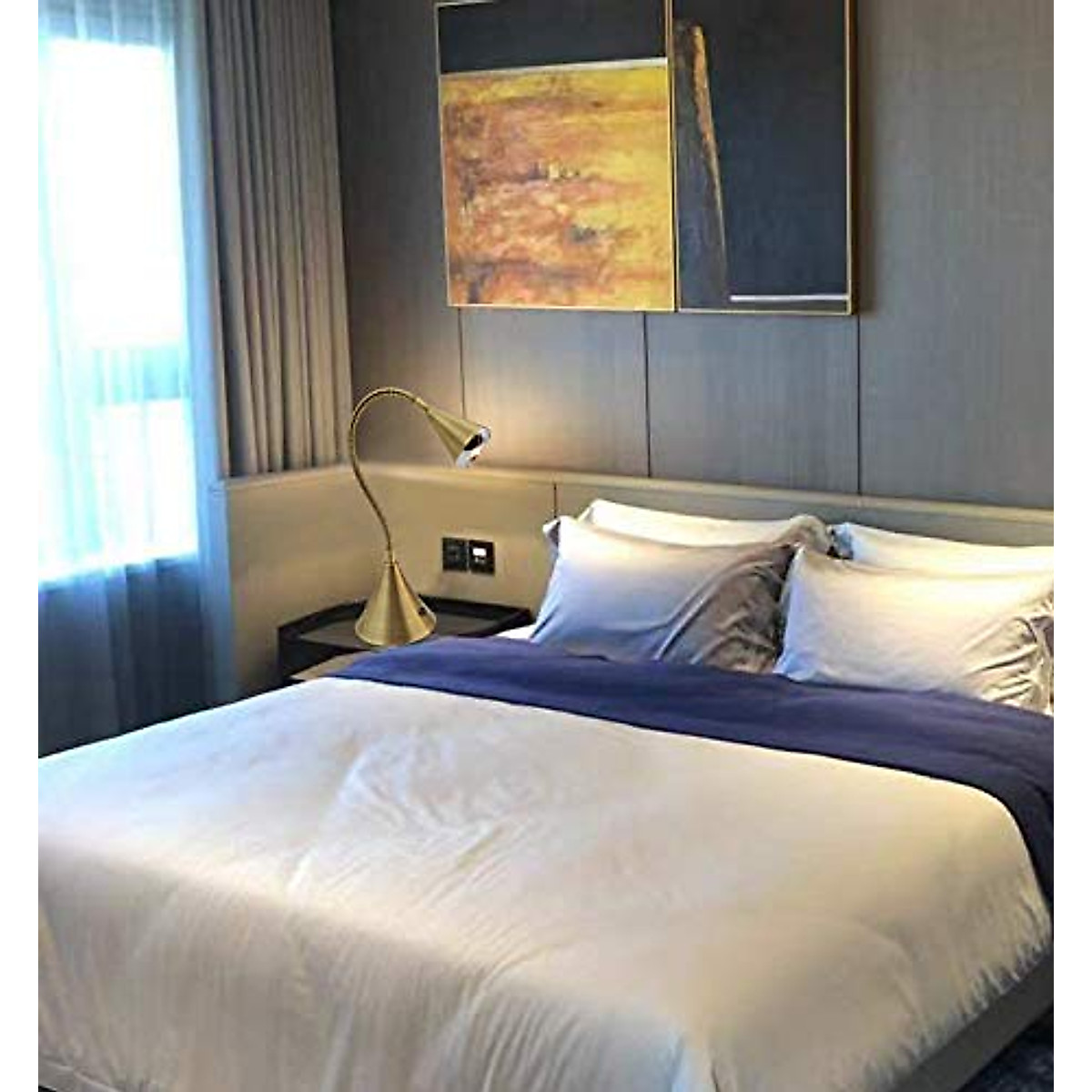 HomeFocus LED Desk Lamp with Touch Dimmable,Table Lamp,Night Light,Reading Desk Lamp,Office Desk Lamp,Working Desk Lamp,Gold Desk Lamp,LED 5W,3000K Warm Light,Metal,Antique Brass