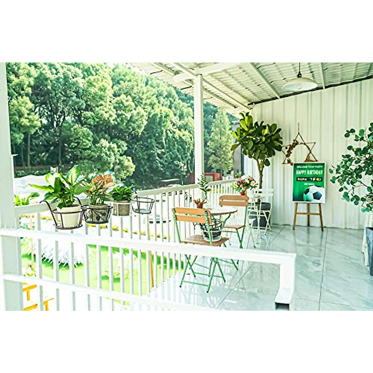 Kingbuy Balcony Rail Planters Hanging Railing Plant Holder Stand Flower Pot Basket for Fence Patio Deck Planter Outside and Indoor, 3 Pack, Black (Removable)