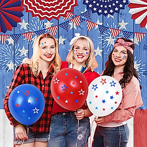 MARFOREVER 4th of July Confetti Patriotic Glitter Confetti Independence Day Party Decorations Red White Blue Twinkle Star Table Confetti for American Theme Events Party Veterans Memorial Day Decor