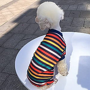 GUOHAN Dog Pajamas Spring Summer Pet Dog Jumpsuit Fashion Blue M