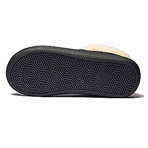 NewDenBer Men's Cozy Memory Foam Slippers with Fuzzy Plush Wool-Like Lining, Soft Slip on Indoor Outdoor Clog House Shoes (11-12 D(M) US, Black)
