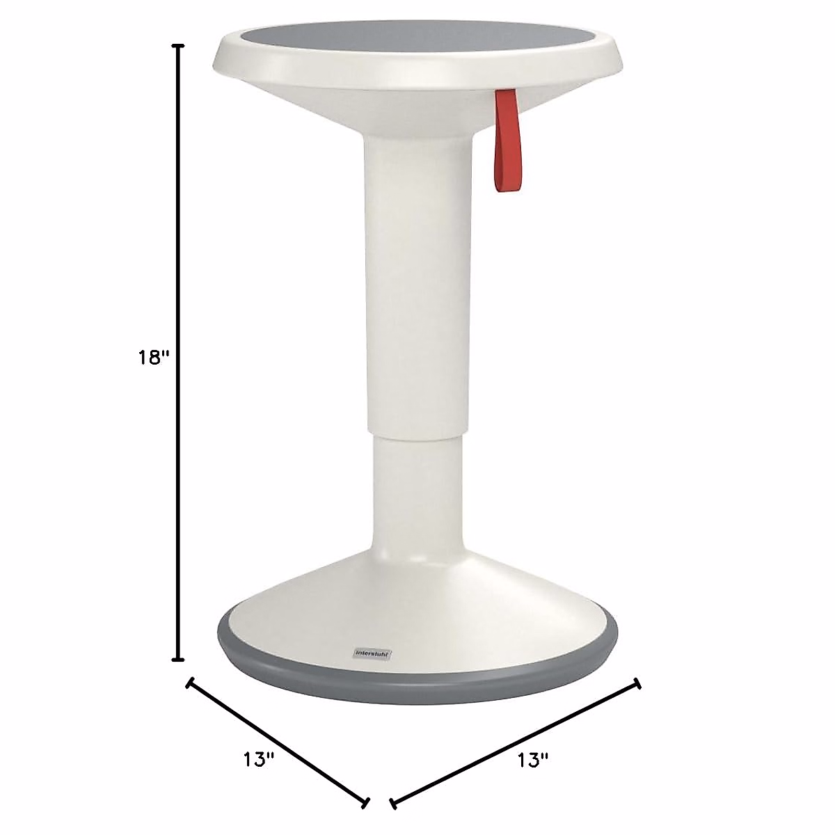 Interstuhl Up Stool Adjustable Multi-Use Ergonomic Stool, White (UP-WH)