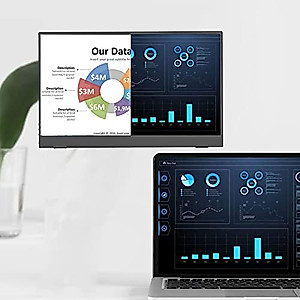 DFZ 15.6 Inch Portable Monitor, Small External Monitor with HDMI Interface for Laptop PC Computer,1920 * 1080