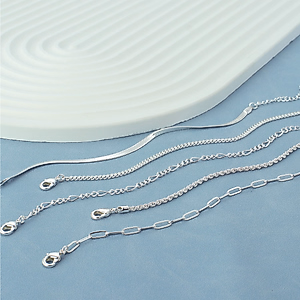 AOZEL Ankle Bracelets for Women, 925 Sterling Silver Plated Anklets Bracelet for Women Waterproof Cuban Link Chain Anklet Non Tarnish