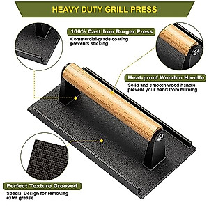 Griddle Accessories Kit, 16pcs Flat Top Grill Griddle Tools Set for Blackstone and Camp Chef, Professional Grill Spatula Set with Basting Cover, Spatula, Scraper, Tongs for Outdoor BBQ and Camping