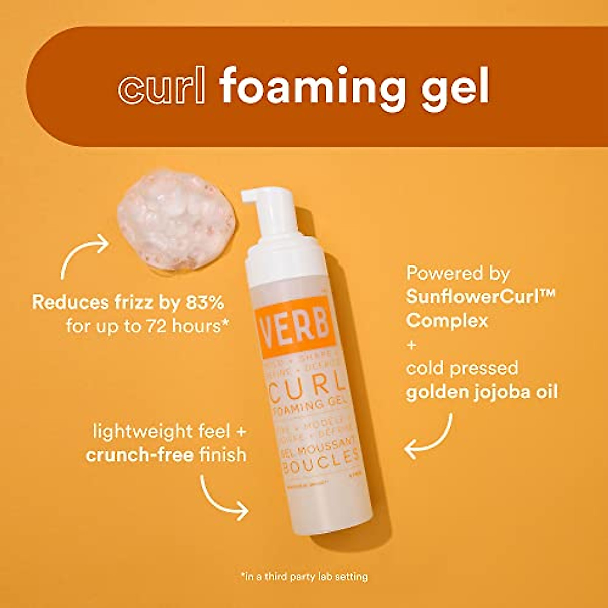VERB Curl Defining Foaming Gel for Frizz Control and Hydration, 6.7 fl oz