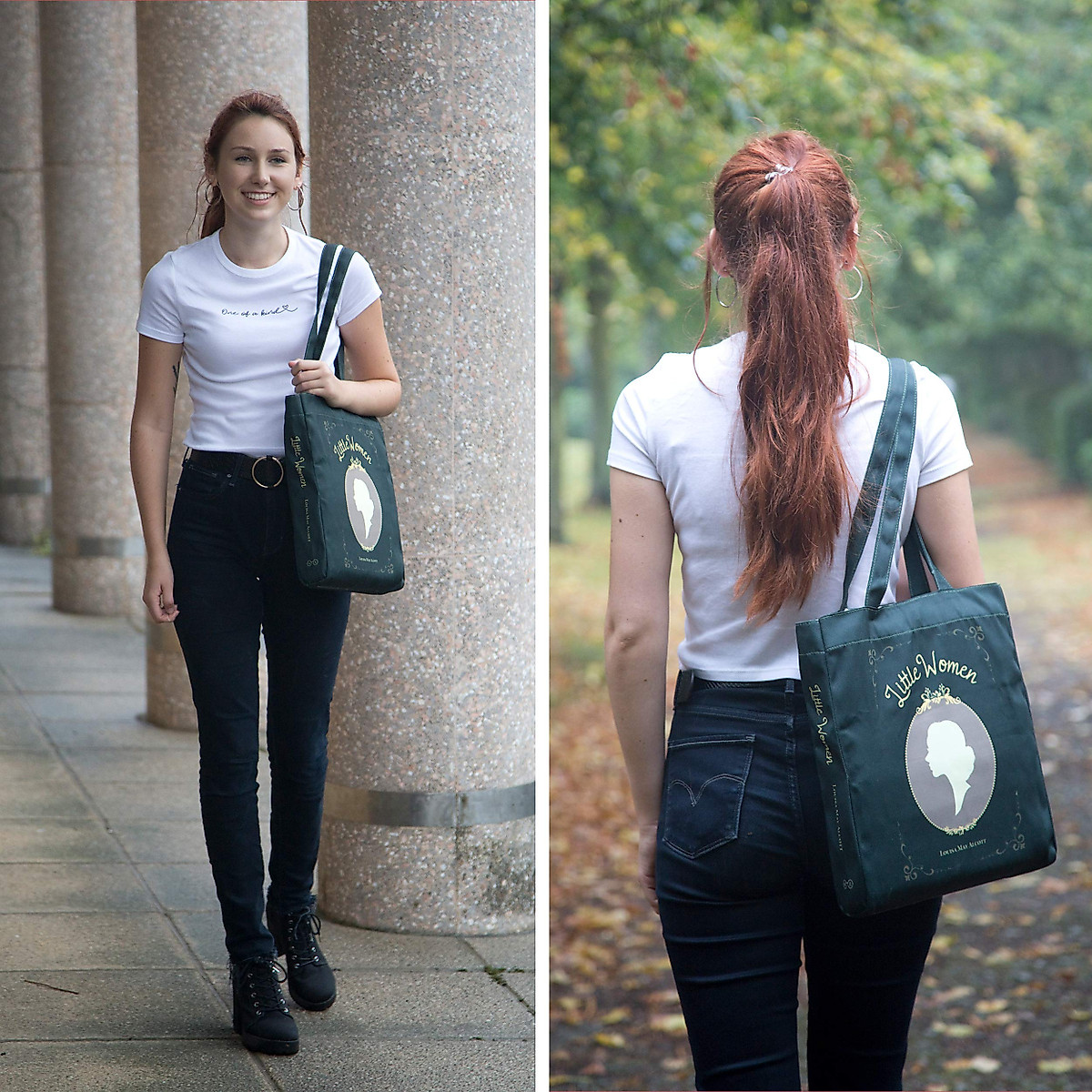 Well Read Little Women by Jane Austen Book Themed Tote Bag for Book Lovers - Ideal Literary Gifts for Book Club, Readers, Authors & Bookworms - Versatile Shoulder Bag Company