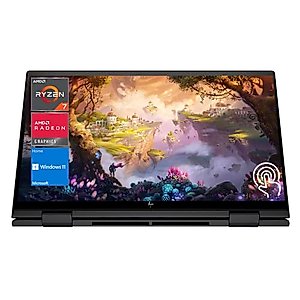 HP Envy x360 2-in-1 Laptop, 15.6“ Touchscreen FHD Display, AMD Ryzen 7 5825U Processor, 64GB RAM, 1TB SSD, HDMI, SD Card Reader, Wi-Fi 6, Windows 11 Home, Black