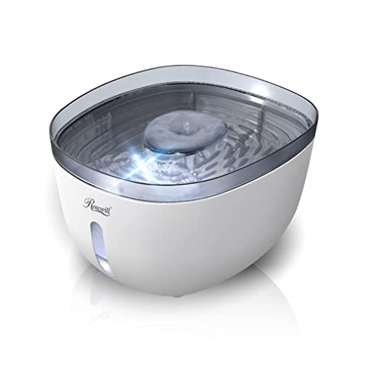 Rosewill 2L Automatic Pet Water Fountain, LED Indicator & Auto Turn Off, 2 Modes Water Dispenser, Incredibly Quiet, Low Energy Consumption, White - (RPWF-21001)