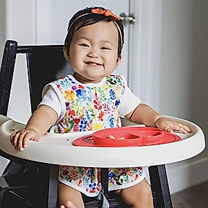 BapronBaby Rainbow Watercolor Floral Bapron - Soft Waterproof Stain Resistant Bib - Machine Washable - 6m - 5yr - (Sz Baby/Toddler 6m-3T)