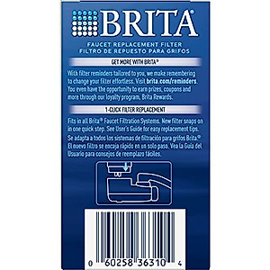 Brita Tap Water Filter, Water Filtration System Replacement Filters For Faucets, Reduces Lead, BPA Free – Chrome, 1 Count