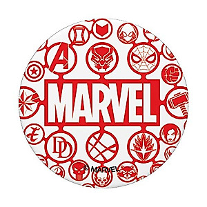Marvel Logo Red Super Hero Icons PopSockets PopGrip: Swappable Grip for Phones & Tablets