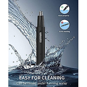 Ginity Ear and Nose Hair Trimmer,2024 Painless Eyebrow & Nose Hair Trimmer for Men Women,Rechargeable Trimmer with IPX7 Waterproof,Dual Edge Blades Clipper for Easy Cleansing Travel Size