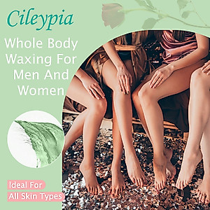 Wax Beads For Hair Removal, 10.5oz/300g Cileypia Hard Waxing Beads For Sensetive Skin, Painless Pearl Wax Beans For Women Men Eyebrow, Face, Brazilian with 10 Spatulas (Tea Tree)