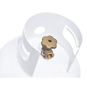 Flame King YSN60LB 60LB POL Steel Propane Tank Refillable Cylinder for RV, Lunch Truck, White