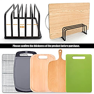 BYTEAIDREX Cutting Board Organizer(0.6 Inch Width Slots)，Cutting Board Holder Stand，Cutting Board Rack，Cutting Board Stand，Cutting Board Storage，Cookie Sheet，Bakeware Organizer Rack for Cabinet