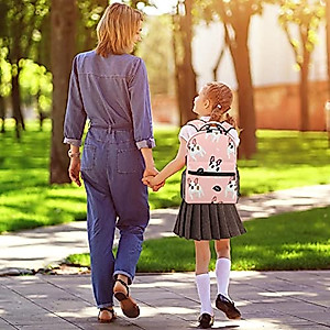 Pshhdgyhs Cartoon French Bulldog Backpack Cute Bookbag Durable Daypack for Girl Boy, 29.4x20x40cm/11.5x8x16 in