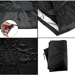 Comfysail Sun Lounger Cover Waterproof Sunbed Cover Outdoor Garden Patio Furniture with a Storage Bag,Black,208x76x41/79cm