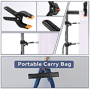 Heavy Duty Backdrop Stand, IFKDNR Photo Backdrop Stand, 6.5ftx10ft Adjustable Background Stand for Birthday Parties, Photo Studio, Graduation Party, Wedding