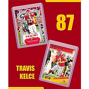 Travis Kelce Football Cards (5) Assorted Bundle - Kansas City Chiefs Trading Card Gift Set