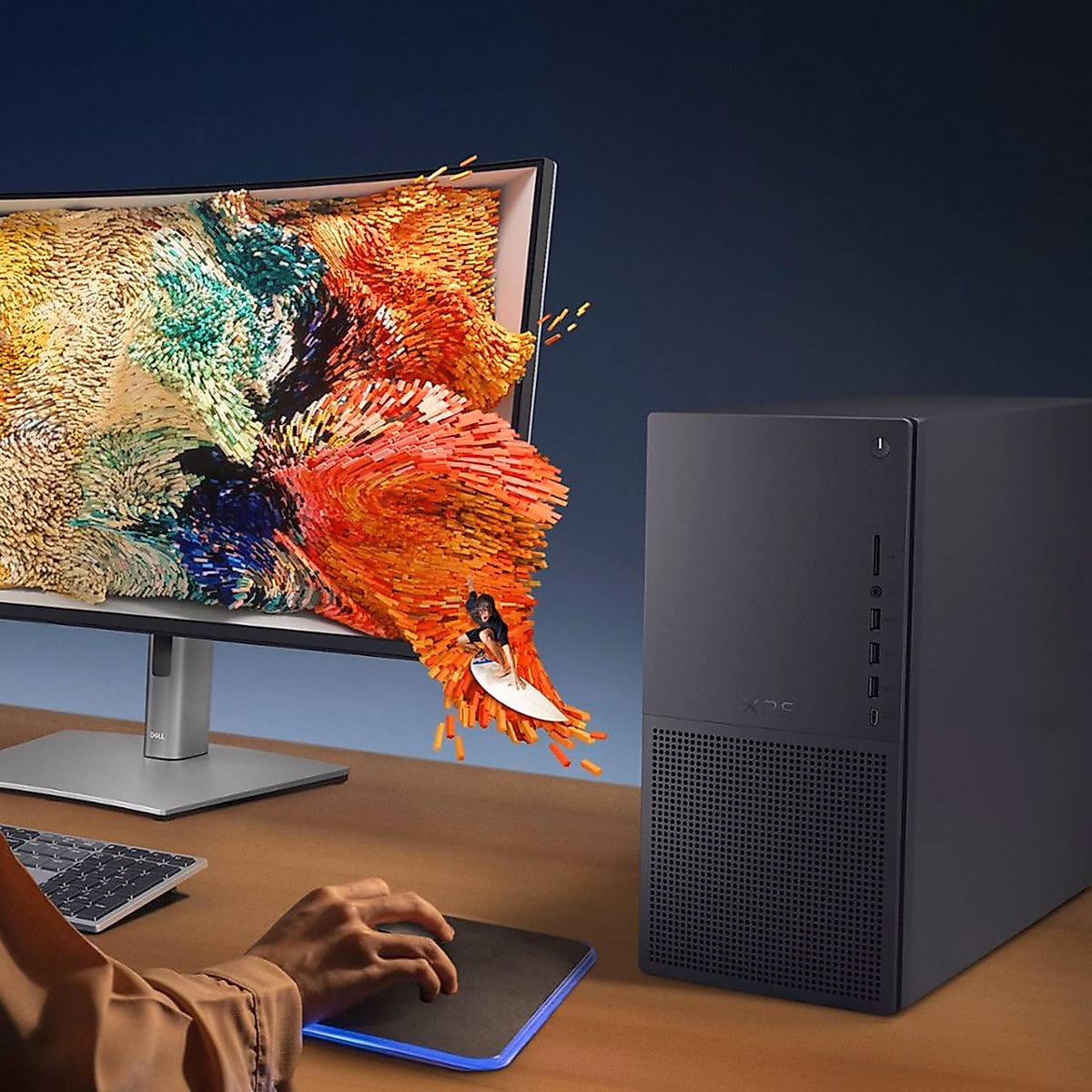 Dell XPS 8960 Gaming Desktop Computer Tower 2023 | 13th Gen Intel Core i7-13700 16-Core CPU, 24GB DDR5 RAM, 2TB NVMe M.2 PCIe SSD + 16TB HDD, GeForce RTX 4060 Ti 16GB GDDR6, Windows 11 Home