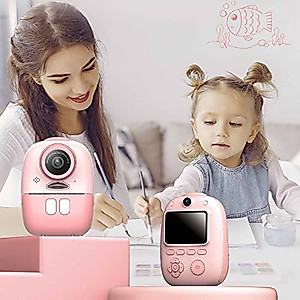 Children's Instant Print Camera, 26MP Digital Camera for Kids Aged 3-14 Ink Free Printing 1080P Video Camera with 32GB SD Card,Color Pens,Print Papers