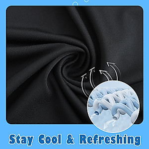 HODOSPORTS Boys UPF 50+ Rash Guard Swim Shirts Short Sleeve Quick Dry UV Protection Sun Shirt Black