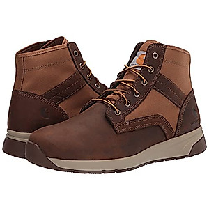 Carhartt mens Force 5" Lightweight Sneaker Soft Toe Ankle Boot, Brown Leather & Tan Duck, 10 US
