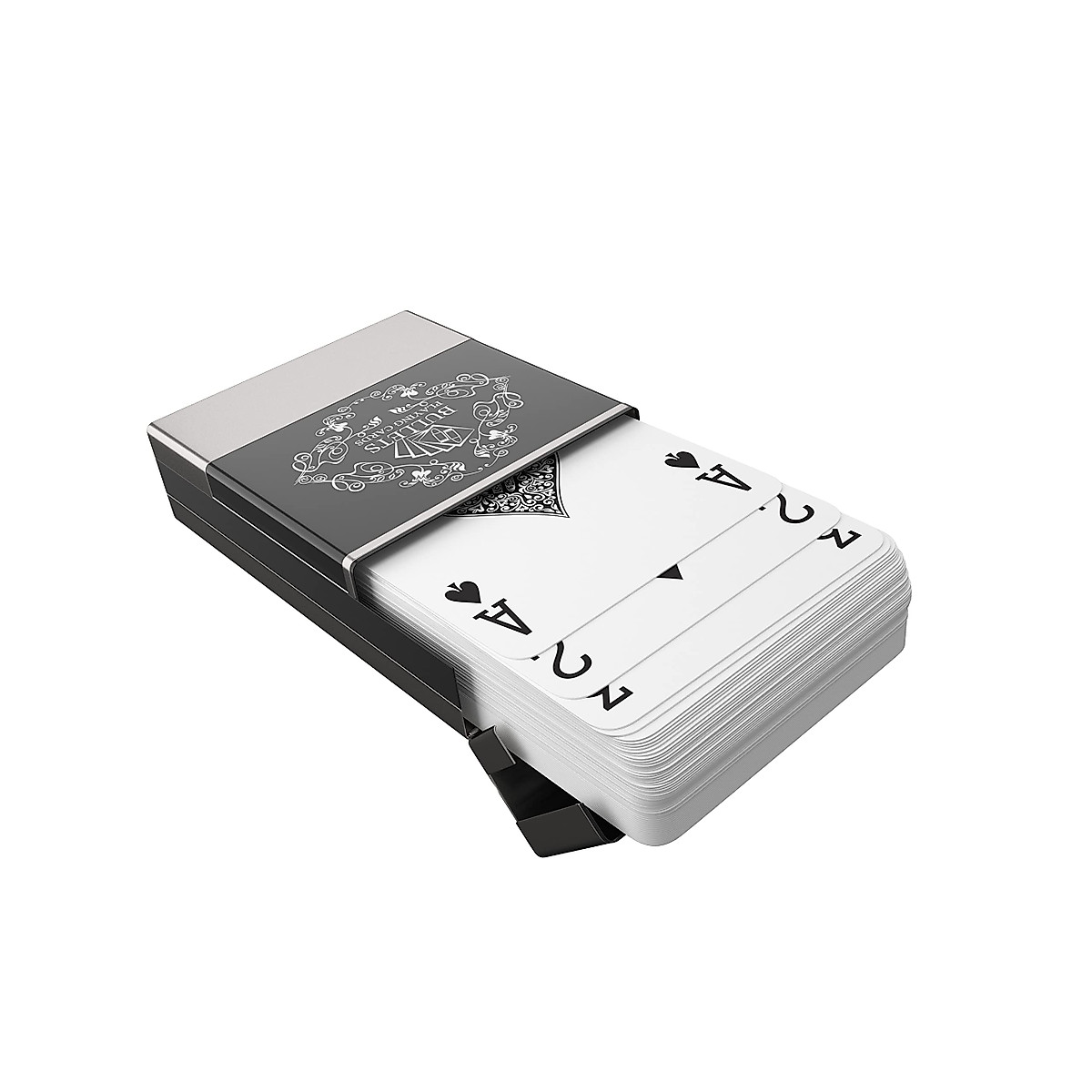 Bullets Playing Cards, Backpacker Playing Cards, Plastic Playing Cards in Aluminium Box with Rules for 5 Backpacker Games, Including Cut-Card