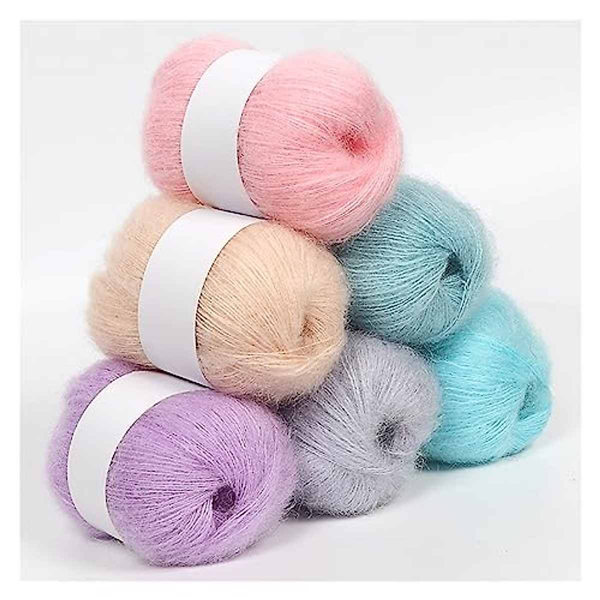 50g/Ball Mohair Yarn Cheap Knitting Crochet Yarn Soft Wool Yarn for DIY Hand Knitting Sweater Scarf Shawl (Color : 5)
