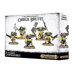 Games Workshop 99120209030 Ironjawz Orruk Brutes Tabletop and Miniature Gaming, Black