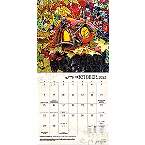 Fairy Houses 2023 Wall Calendar by Sally Smith | 12" x 24" Open | Amber Lotus Publishing