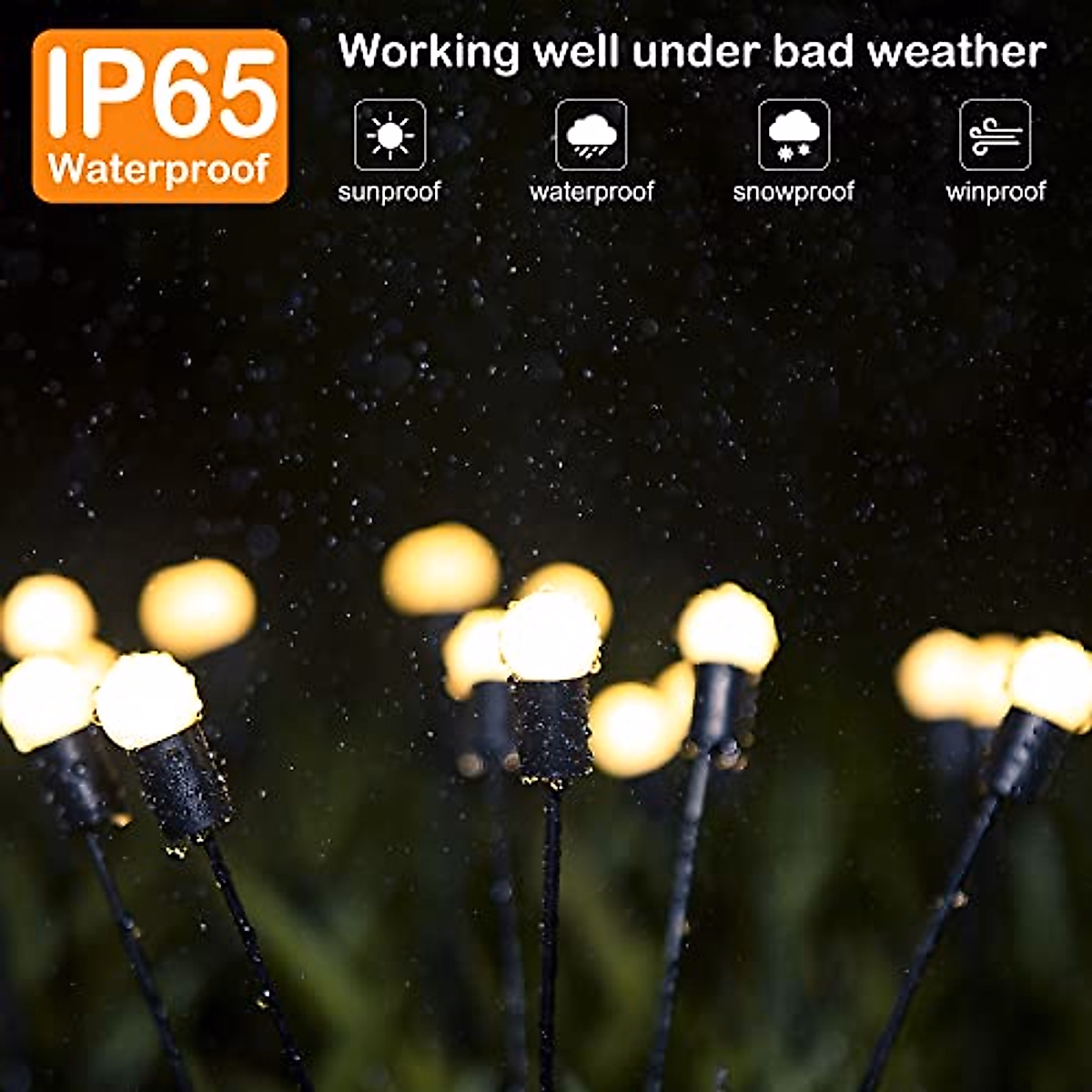 ZUPIIY 8-Pack Solar Garden Lights Outdoor, Upgraded Solar Swaying Lights Waterproof, Sway by Wind, Solar Lights with Highly Flexible Copper Wires, Decorative Lights Yard Patio Pathway Decor
