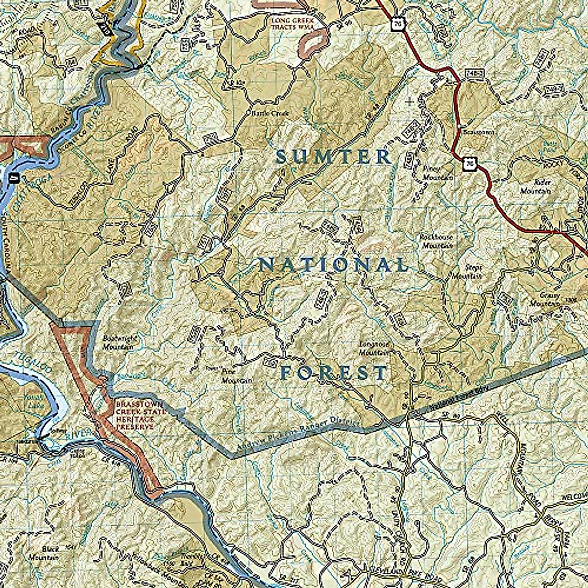 Brasstown Bald, Chattooga River Map [Chattahoochee and Sumter National Forests] (National Geographic Trails Illustrated Map, 778)