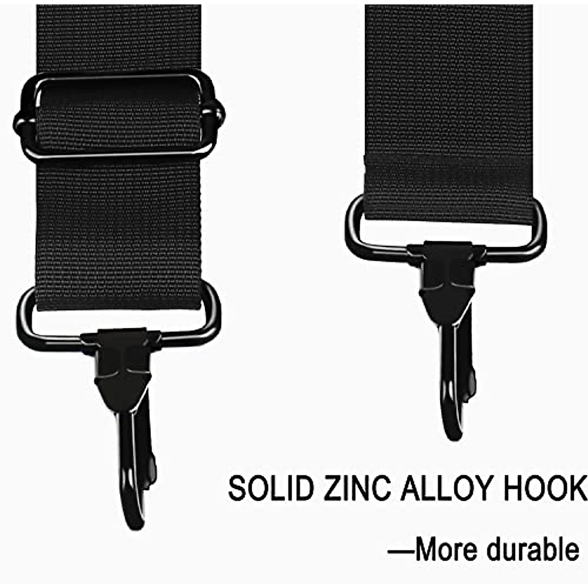 Askuko Shoulder Strap 56 Inch, Universal Adjustable Shoulder Belt Replacement Laptop Bag Shoulder Strap with Metal Hooks for Briefcase, Laptop Messenger Crossbody Bag, Luggage Duffel Camera, Black