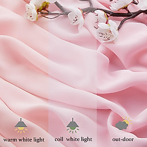 MoKoHouse Wedding Arch Drapes Fabric 3 Panels 6 Yards Pink Chiffon Drapes Backdrop for Baby Shower Birthday Party Decorations