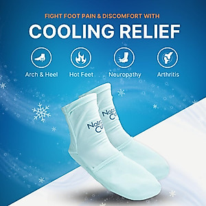 NatraCure Cold Therapy Socks - Reusable Foot Ice Pack - Cooling Socks for Hot Feet, Cold Feet Session for Chemo Socks, Neuropathy Pain Socks, CRPS Relief, Ice Pack for Feet - Size: Small/Medium