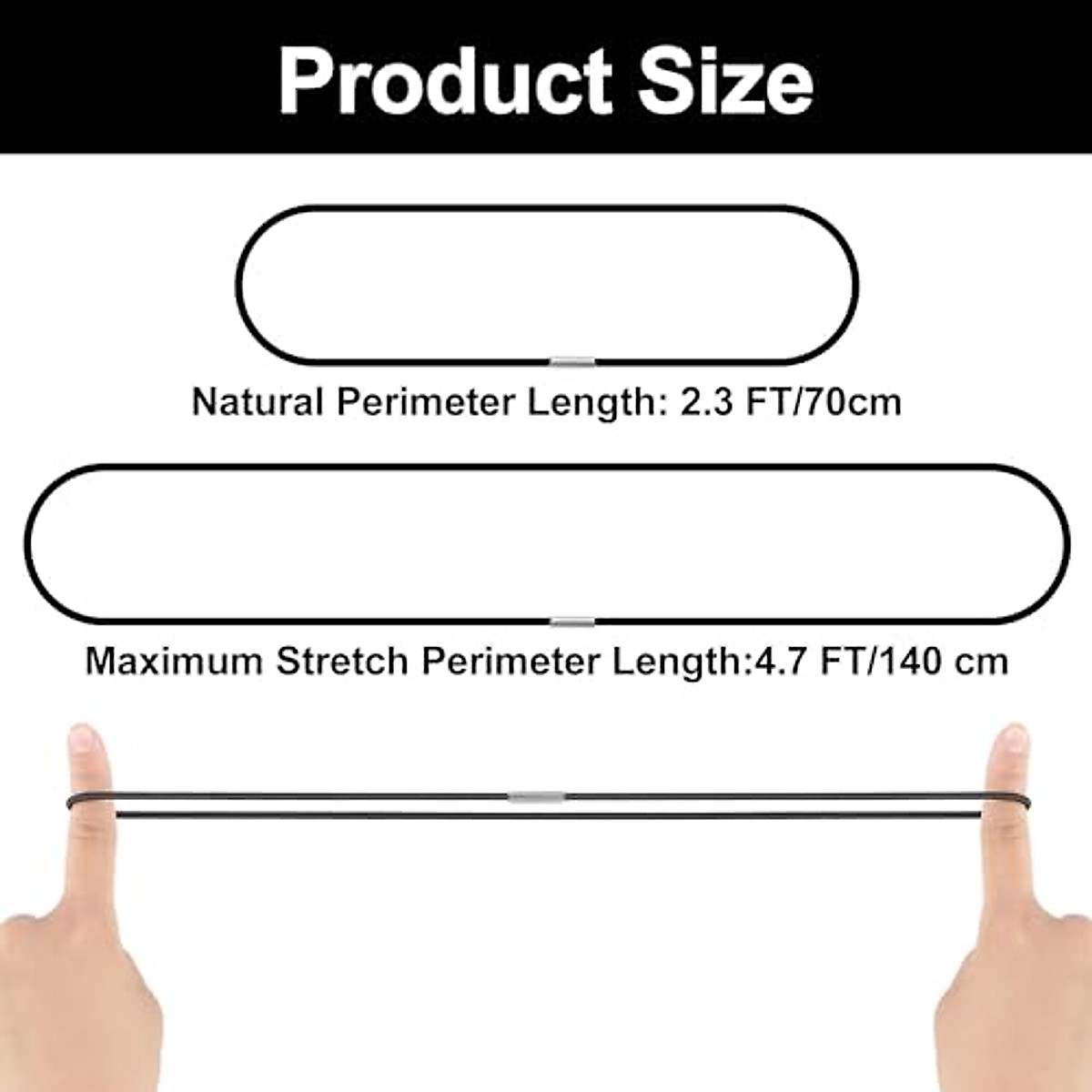 Qianyu 3 Pack Extra Large Rubber Bands Trash Can Bands Set Adjustable Garbage Can Elastic Bands Strong Elasticity Bag Litter Box Bands for Home Kitchen Office Tables Holder Straps