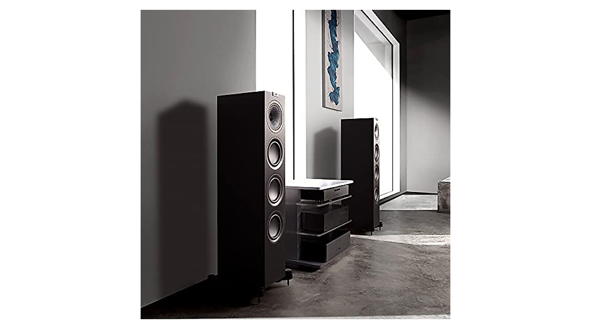 KEF Q550 Floorstanding Speaker - Powerful Home Audio in Black
