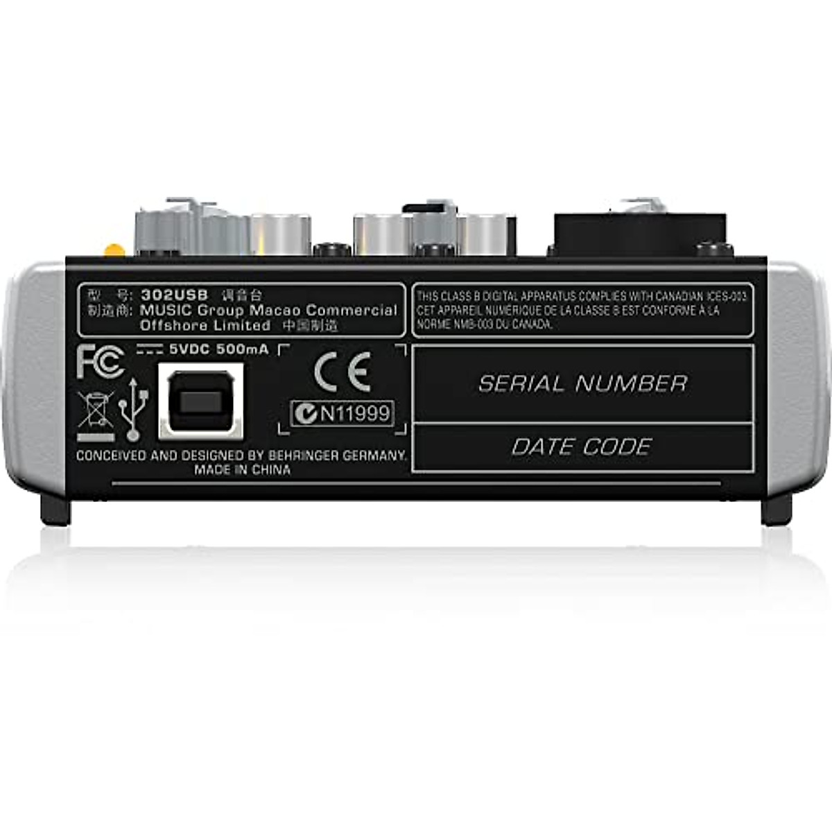 Behringer XENYX 302USB Premium 5-Input Mixer with Mic Preamp and USB/Audio Interface