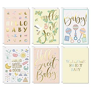 Sweetzer & Orange Unisex Baby Shower Card Girl and Boy Pack. Set of 24 Boxed Greeting Cards and Envelopes. Baby Shower Cards for Girl and Baby Shower Cards for Boy. 4x5.5” New Baby Card Note Cards