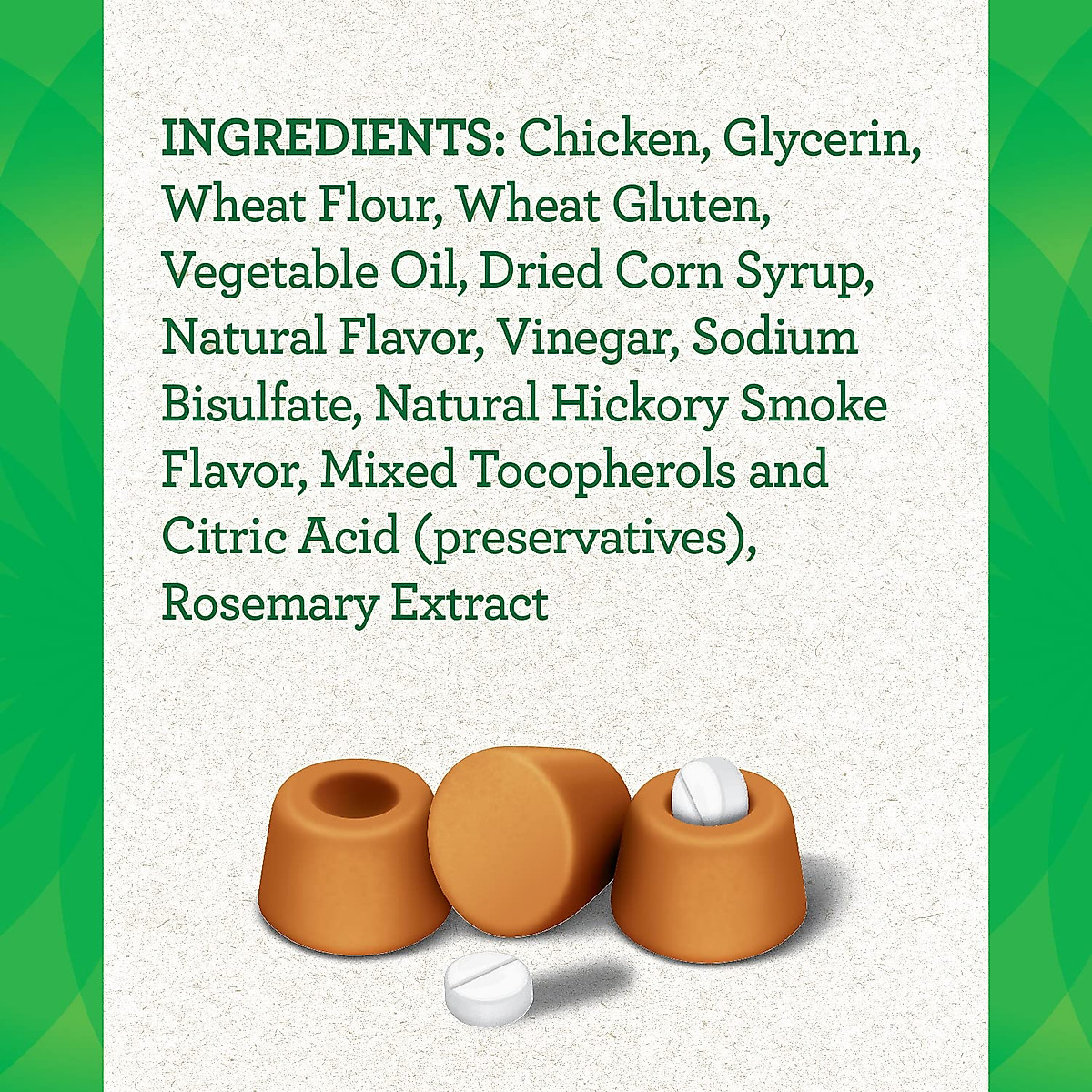 GREENIES PILL POCKETS for Dogs Tablet Size Natural Soft Dog Treats, Chicken Flavor, 3.2 oz. Pack (30 Treats)