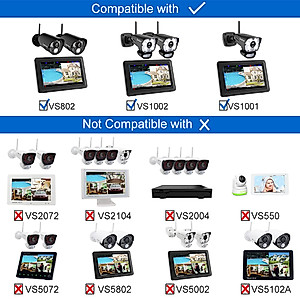 CasaCam VC800 AC Powered HD Night-Vision Camera for VS802 and VS1002 7" Wireless Security System (add-on Camera)