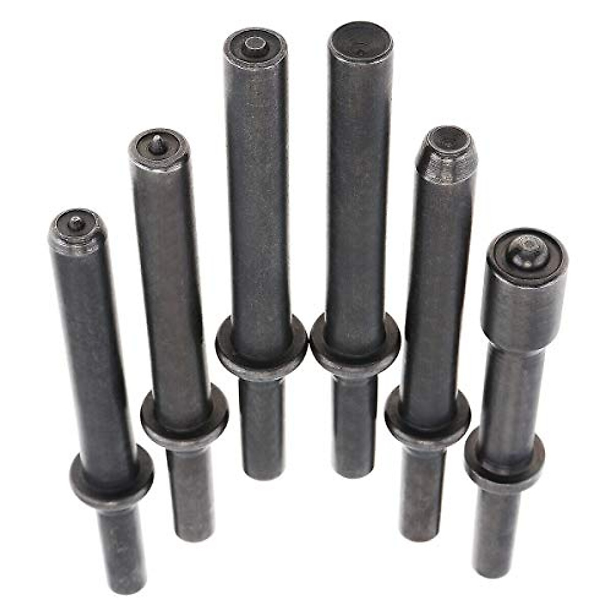 7 Pcs Air Hammer Rivet Bit Set, Dele 0.401 Shank Smoothing Pneumatic Air Rivet Hammer Tools Kit With Spring