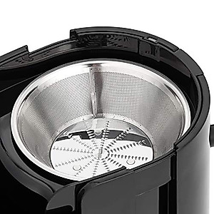 Amazon Basics Wide-Mouth, 2-Speed Centrifugal Juicer with Juice Jug and Pulp Container, Black