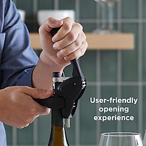Rabbit 6-Piece Wine Opener Tool Kit, Black