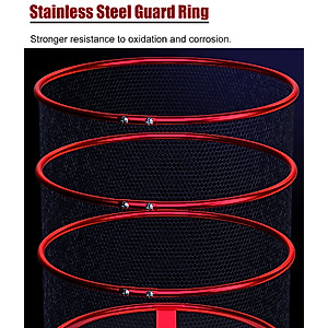 Fishing Keep Net Cage Portable Rubber Fishing Net Mesh, 5ft / 6.5ft / 8ft / 10ft Length Fish Cage Trap, Fishing Accessories Tool Fish Keep Basket with Bag (Size : 2.5m/8.2ft x 33cm/13in)